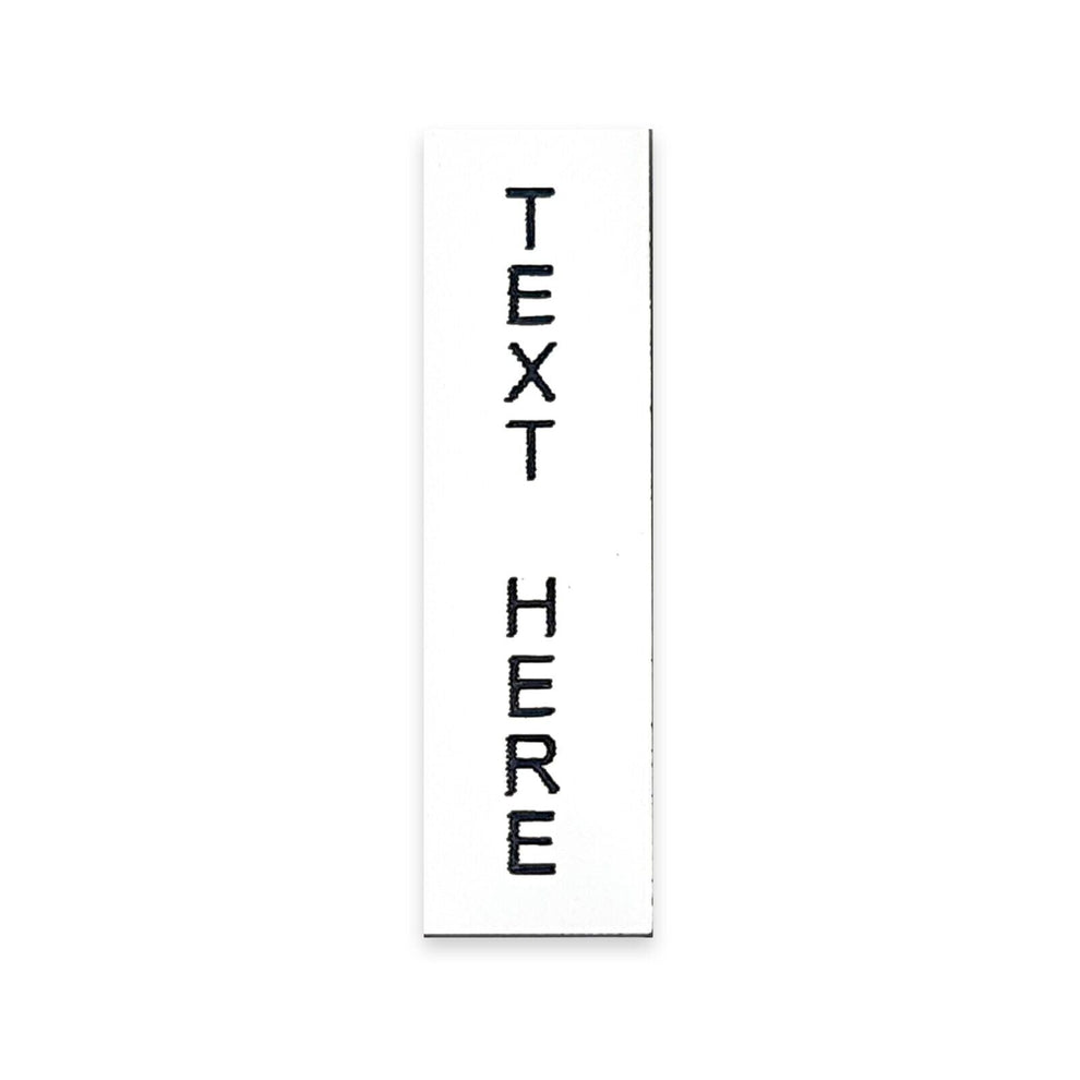 Vertical White - Toggle Switch Tag Labels (3M Backed) - Classic Gent